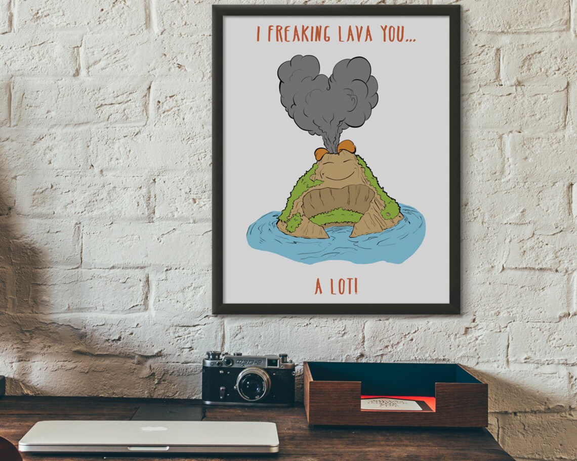 I Lava You a Lot, Poster Print, Poster Art, Wall Art, Colorful Art ...