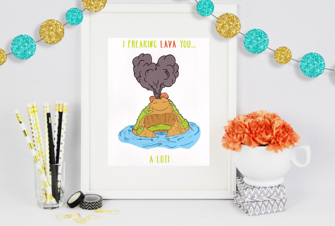 I Lava You a Lot Poster Print Gift for Her Gift for Him - Etsy