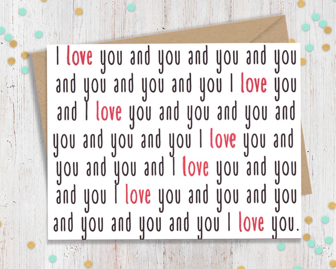 I Love You and You Polyamorous Card, Polyamorous, Funny Greeting Card ...