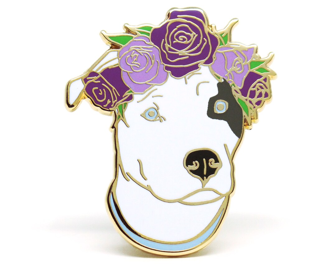 Enamel Pin, Dog Enamel Pin, Dog Lover Gift, Pit Bull Pin, Dog Brooch ...