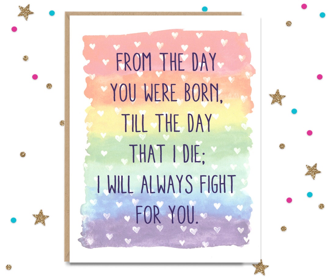 LGBTQ Support Card, Card for Son, Card for Daughter, Card for Sister ...