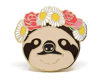 Planet Sloth Enamel Pin Sloth Lapel Pin Sloth Lover Gift for - Etsy