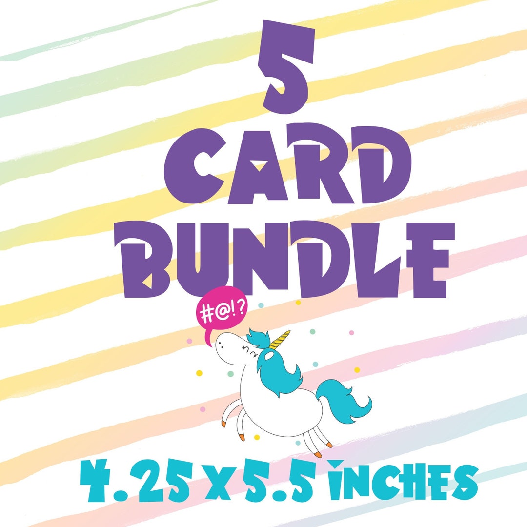 5 Card Pack (4.25 X 5.5 Inches) - Etsy