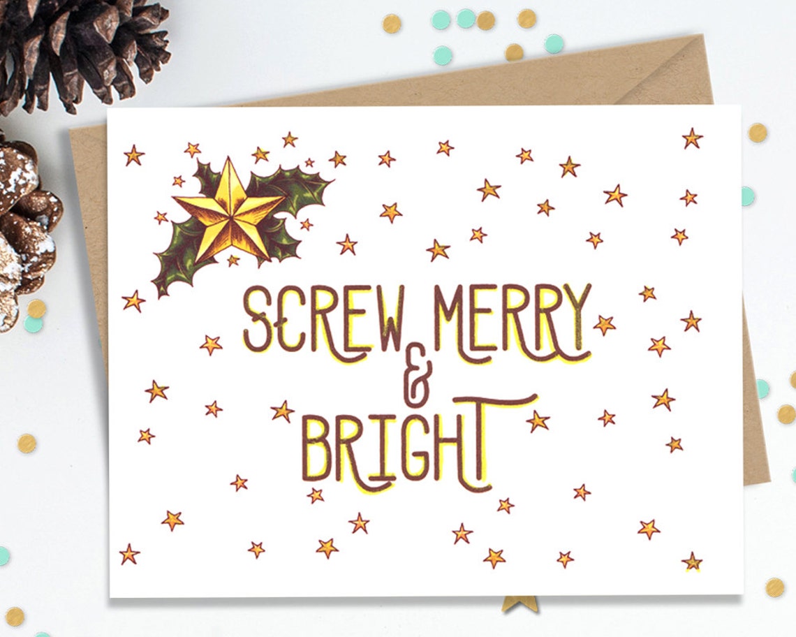 Holiday Cards Funny Greeting Cards Holiday Greeting Cards - Etsy