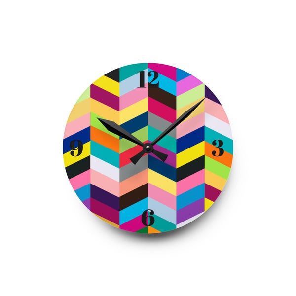 Chevron Wall Clock - Etsy
