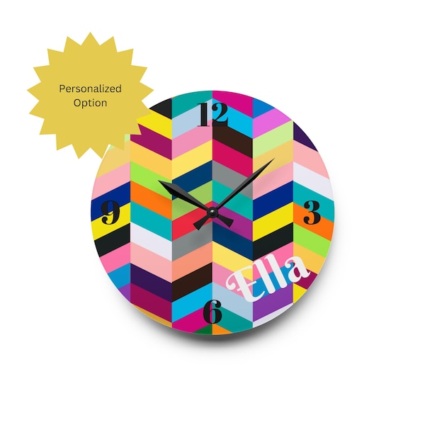 Chevron Wall Clock - Etsy