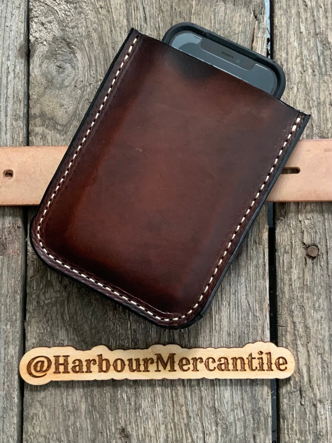 Leather Phone Holster Leather Phone Case Leather iPhone Android Cell ...