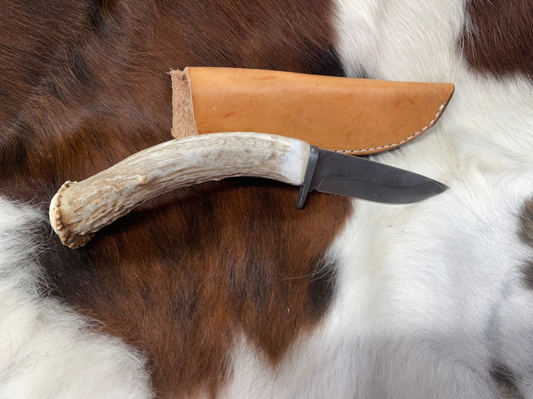 Handmade Knife Skinner Whitetail Deer Antler Knife Hunting Knife ...