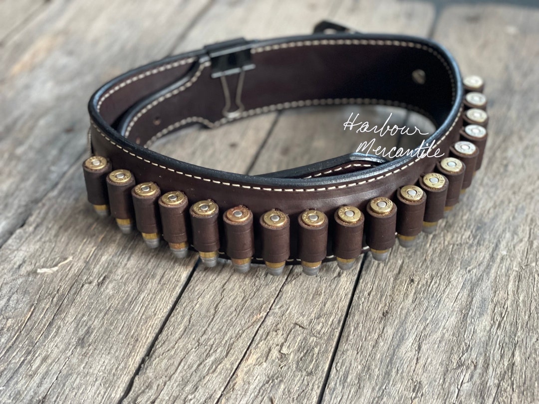 Gun Belt Ammo Belt Cowboy Belt Cartridge Belt Single Action Cowboy ...
