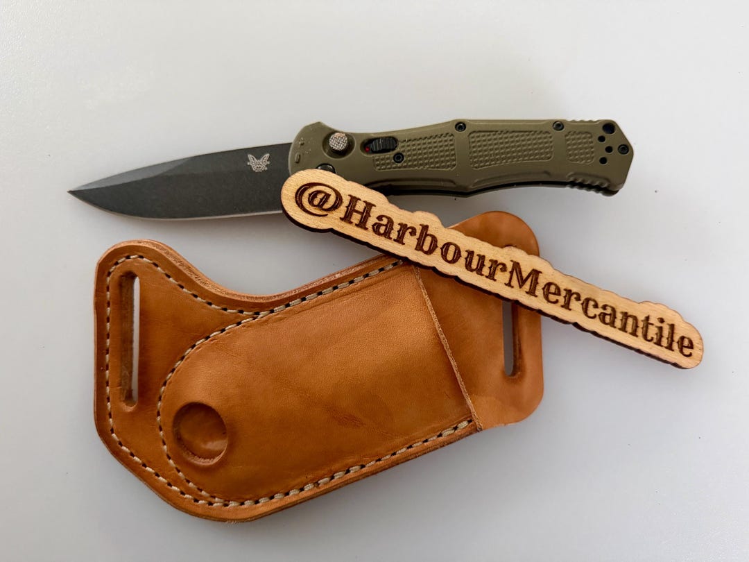 Benchmade Claymore Sheath Leather Folding Knife Sheath Horizontal ...