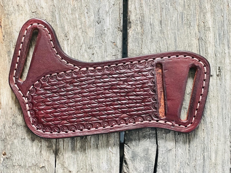 Deluxe Buck 112 Sheath Leather Folding Knife Sheath Horizontal Sheath ...