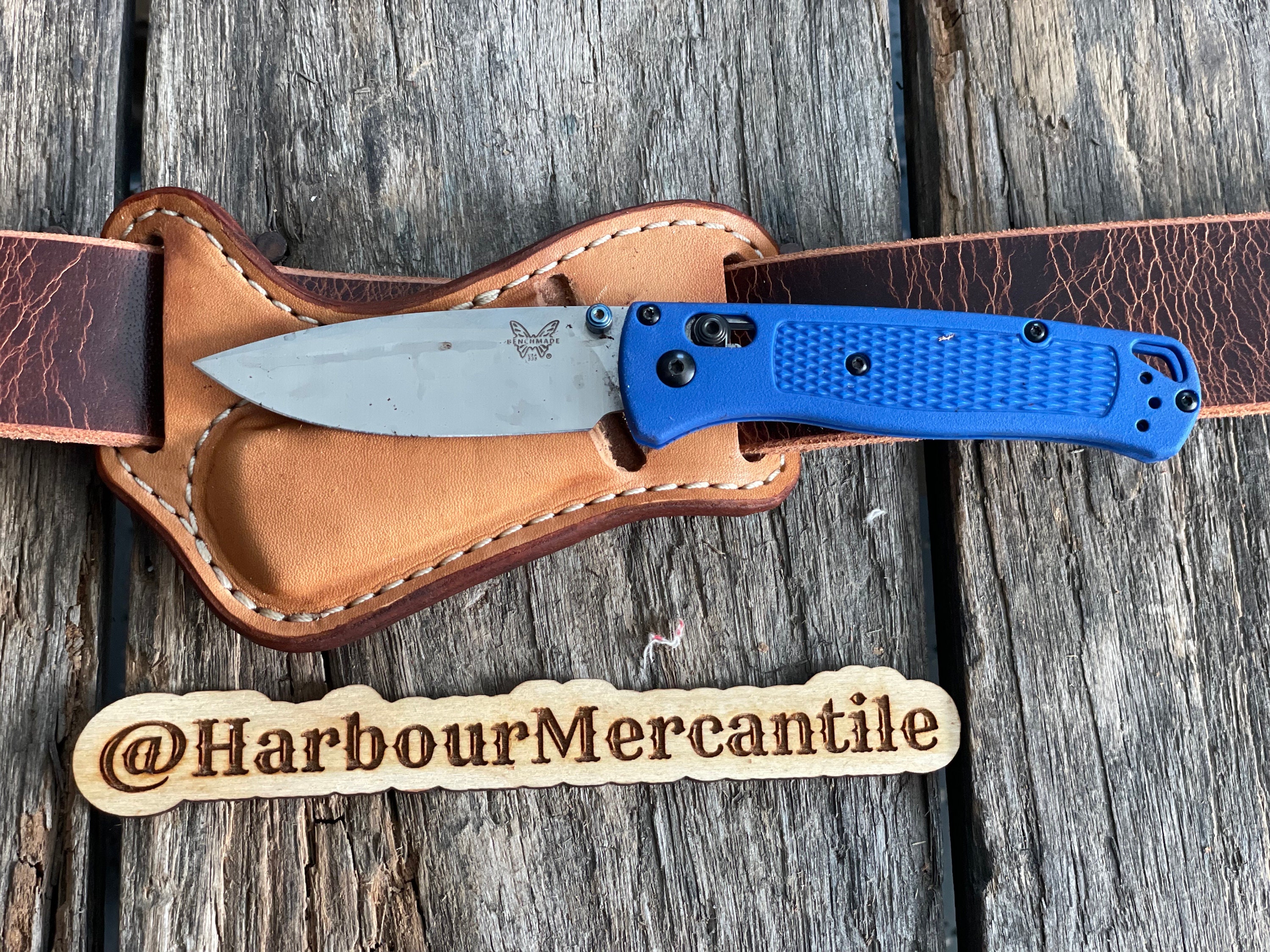 Benchmade Bugout Sheath Leather Folding Knife Sheath Pocket Knife ...