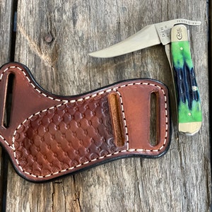 Case XX Russlock Sheath Leather Folding Knife Sheath Pocket Knife ...