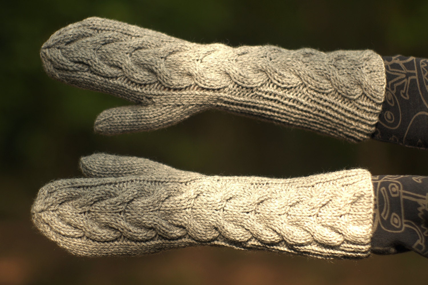 Gray Womens Mittens Bella Swan Mittens Cable Mittens Twilight - Etsy ...