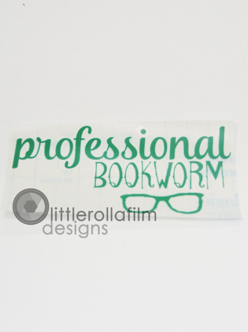 Professional Bookworm Vinyl Decal Gift Gift for Her Gift for - Etsy