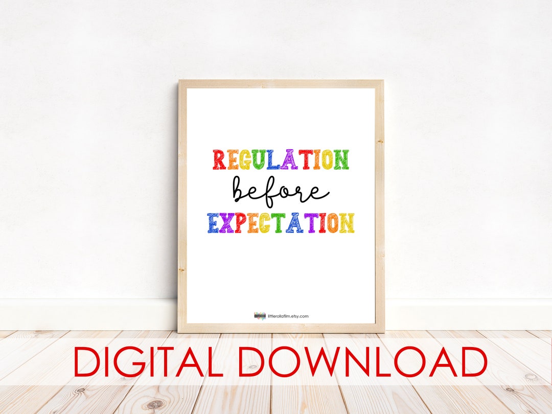 Printable Poster, Regulation Poster, Digital Download, Autism Poster ...
