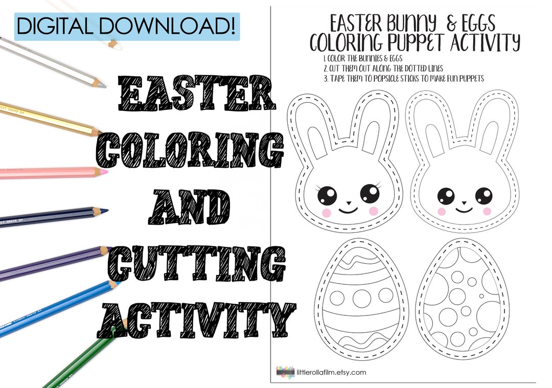 Printable Coloring Page, Digital Download, Easter Coloring, Easter ...