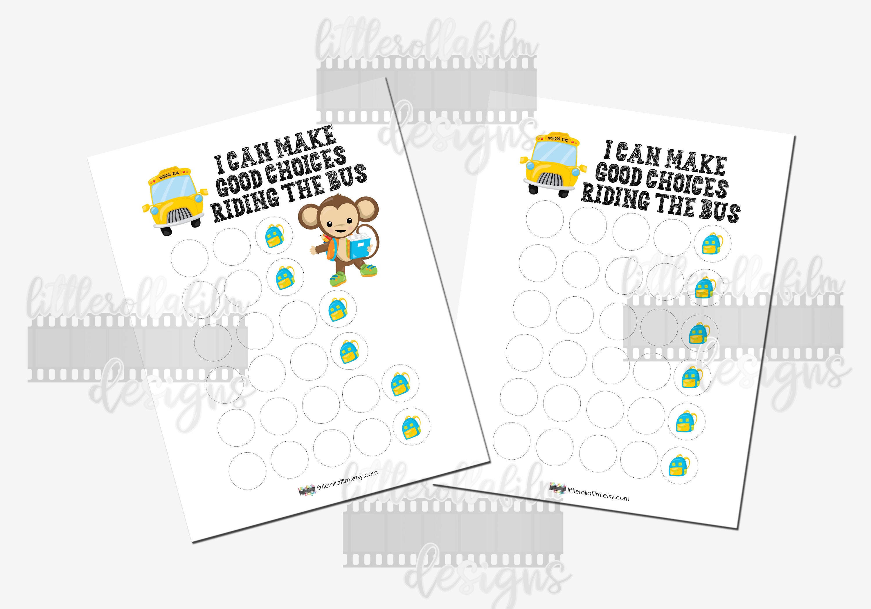 Printable Sticker Chart Bus Riding Chart Kids Chart Student - Etsy ...
