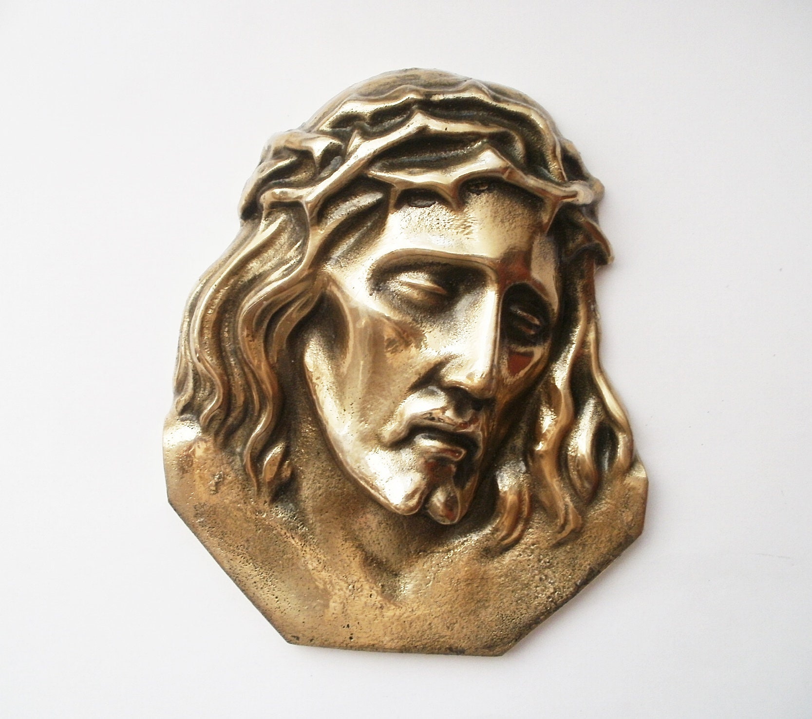 Jesus Christ Headstone Decor Catholic Grave Decoration Brass - Etsy
