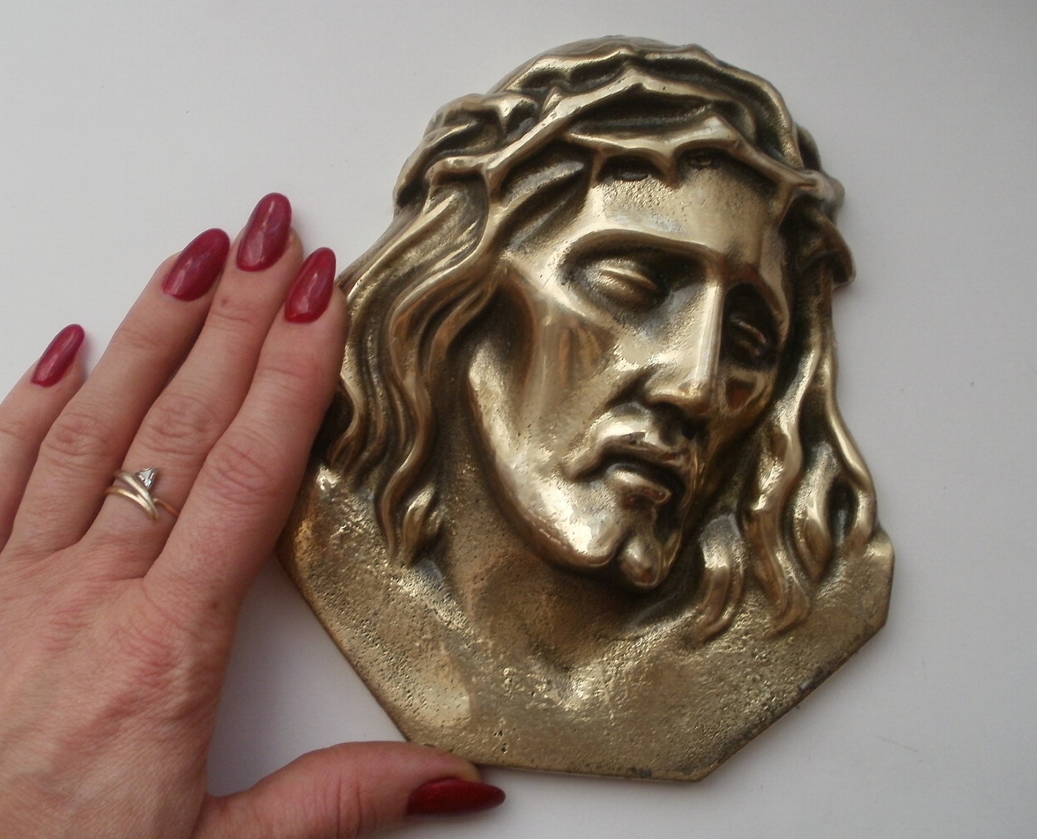 Jesus Christ Headstone Decor Catholic Grave Decoration Brass | Etsy