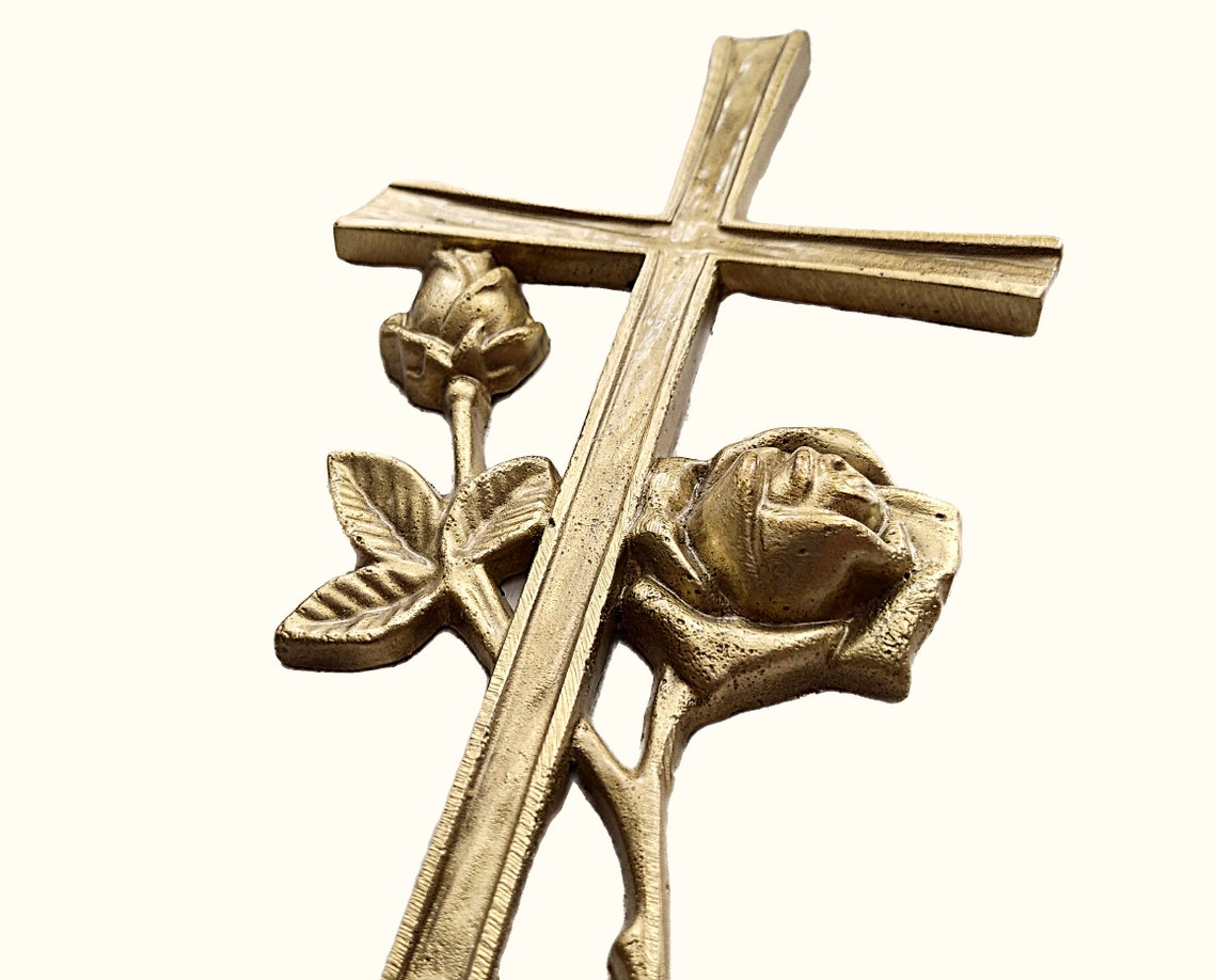 Grave Ornaments Cross Catholic Grave Decoration Large Cross | Etsy