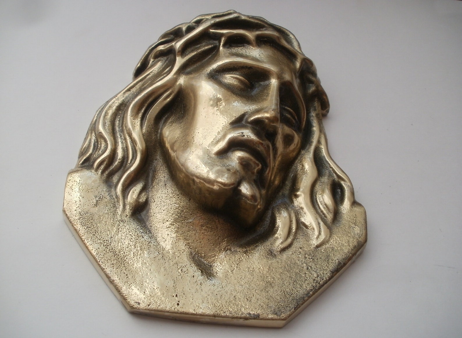 Jesus Christ Headstone Decor Catholic Grave Decoration Brass | Etsy