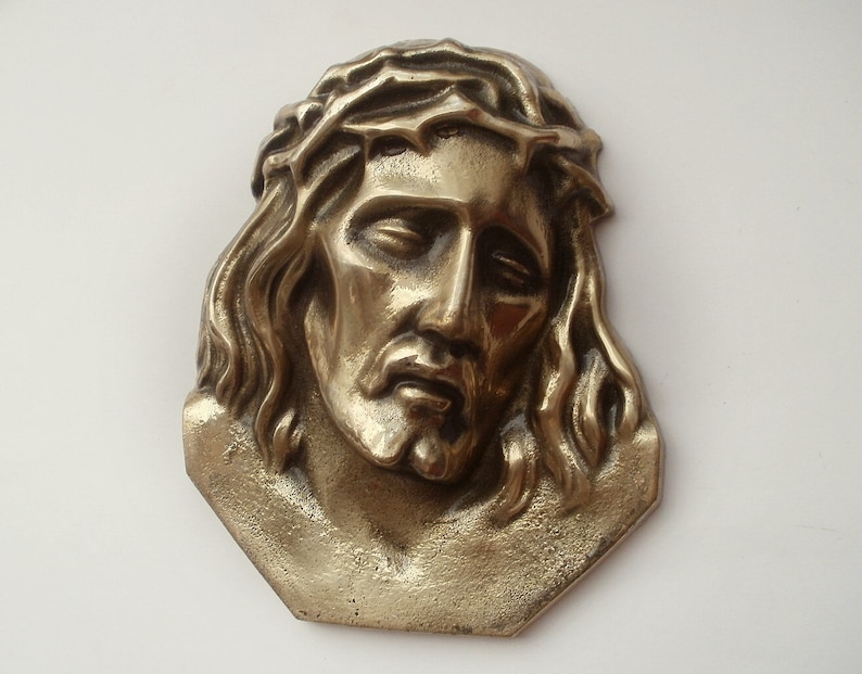 Jesus Christ Headstone Decor Catholic Grave Decoration Brass | Etsy