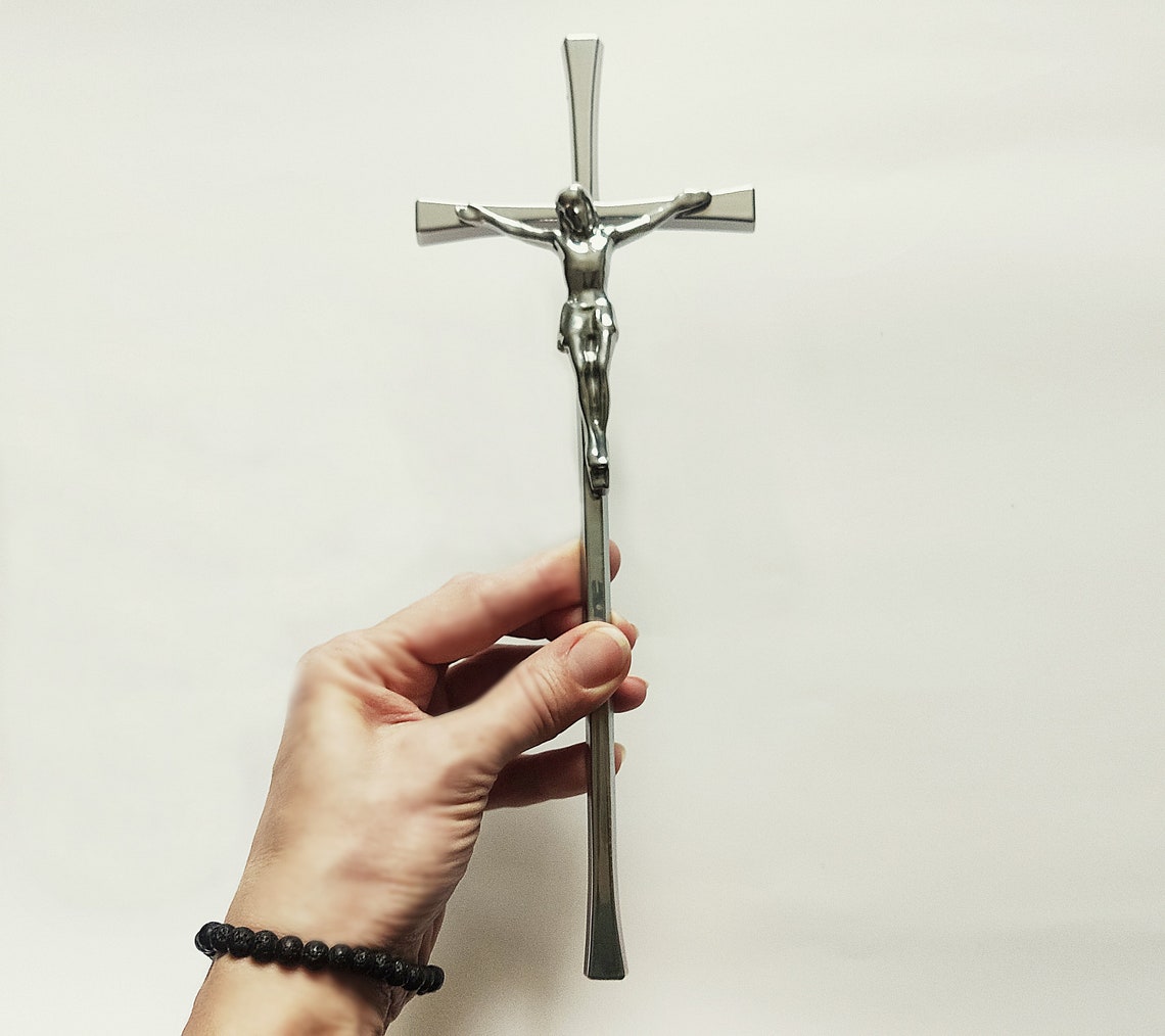 Large Jesus Cross Catholic Altar Crucifix Christian Wall Decor Solid ...