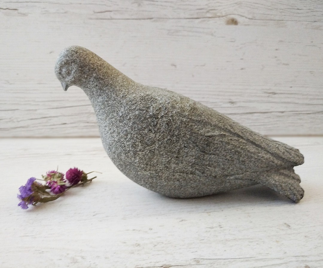 Grave Decoration Dove Pegion Gravestone Decor Solid Granite Stone Bird ...