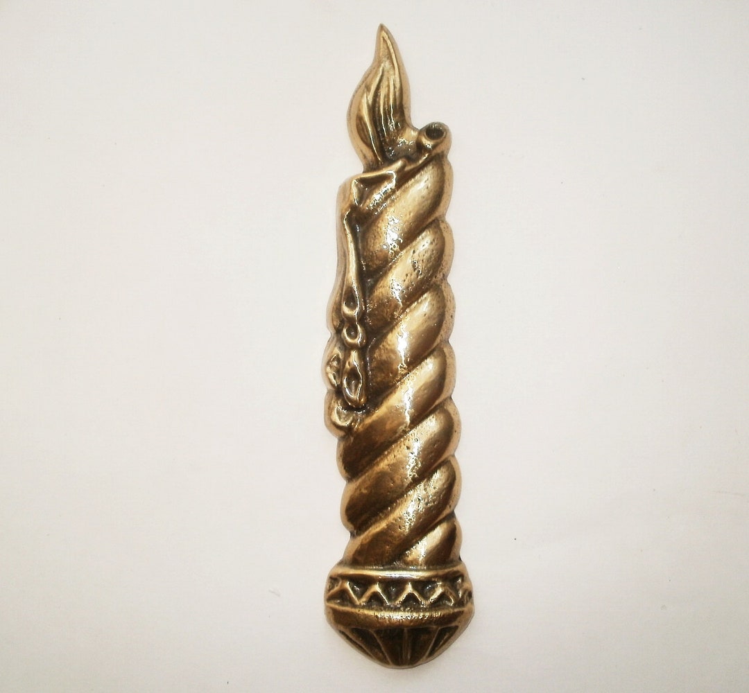 Candle Brass Decoration 8" Memorial Decor Headstone Ornament Grave ...