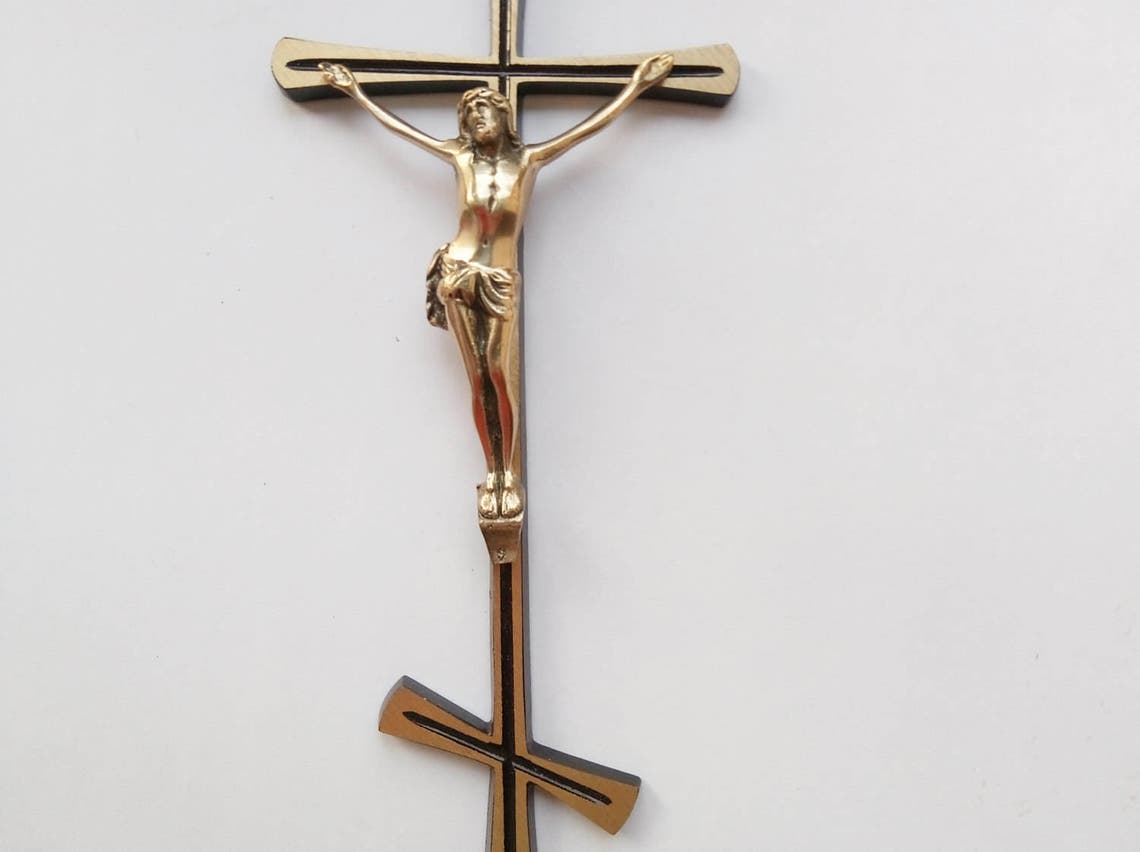 Orthodox Crucifix Headstone Decor of Brass Cross for Christian | Etsy