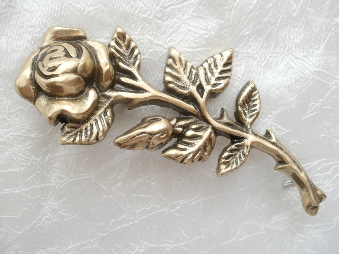 Brass Headstone Flowers Golden Rose for Monument 3d Rose Tombstone ...