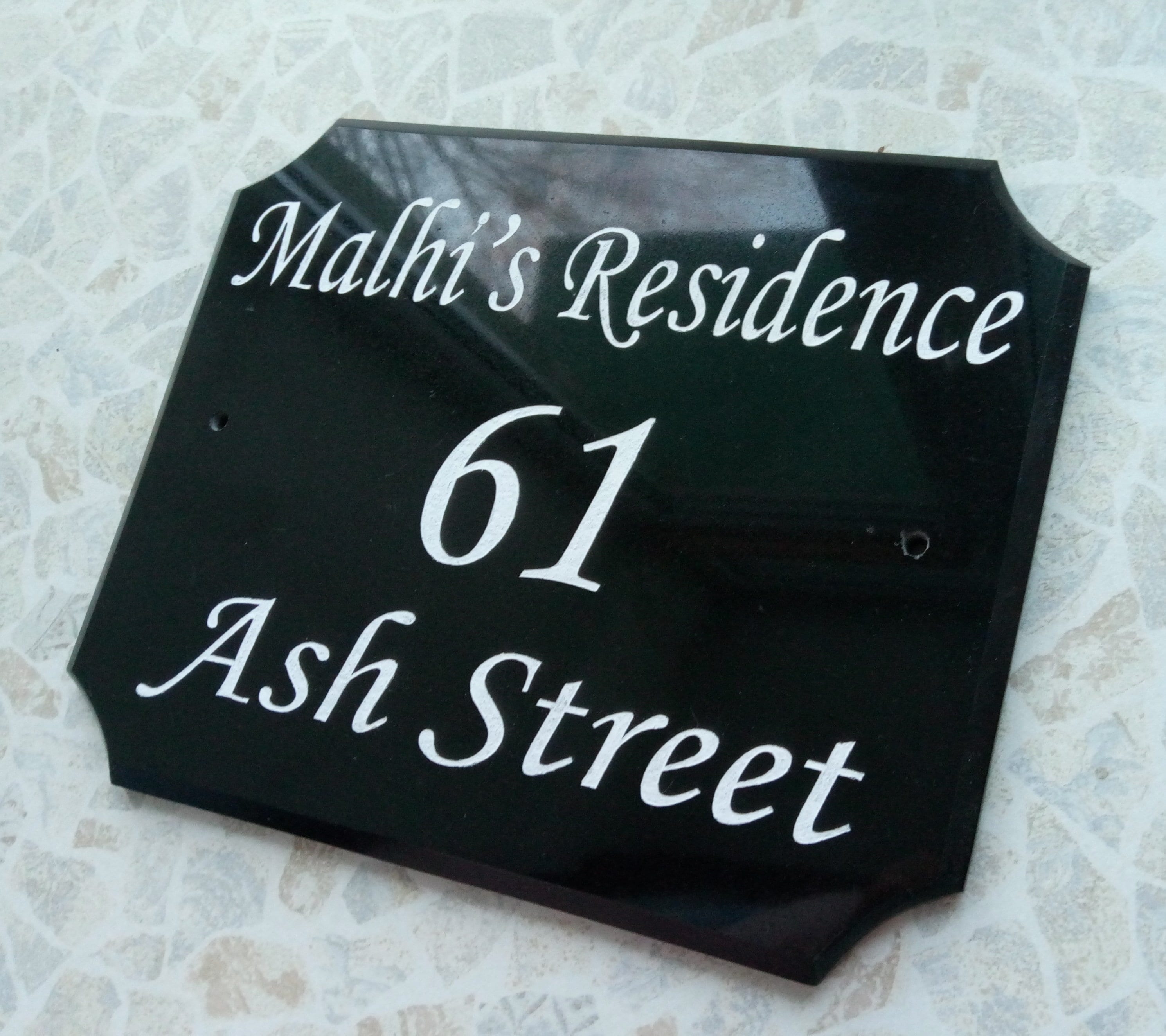 Address sign Custom house numbers plaque Outdoor sign number | Etsy
