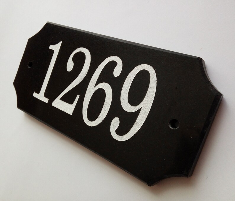 Custom Home Address Sign Modern House Numbers Plate Granite - Etsy
