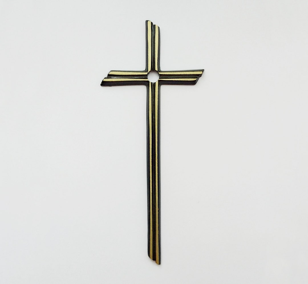 Cross for Headstone Golden Decor for Monument Solid Brass Cross Granit ...