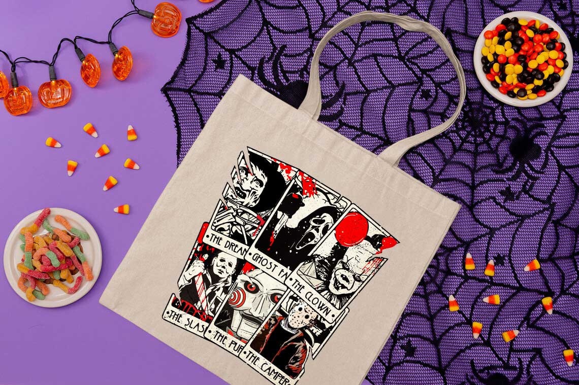 Ghostface Horror Tote Bag, Ghostface Tote Bag, Horror Movie Character Bag