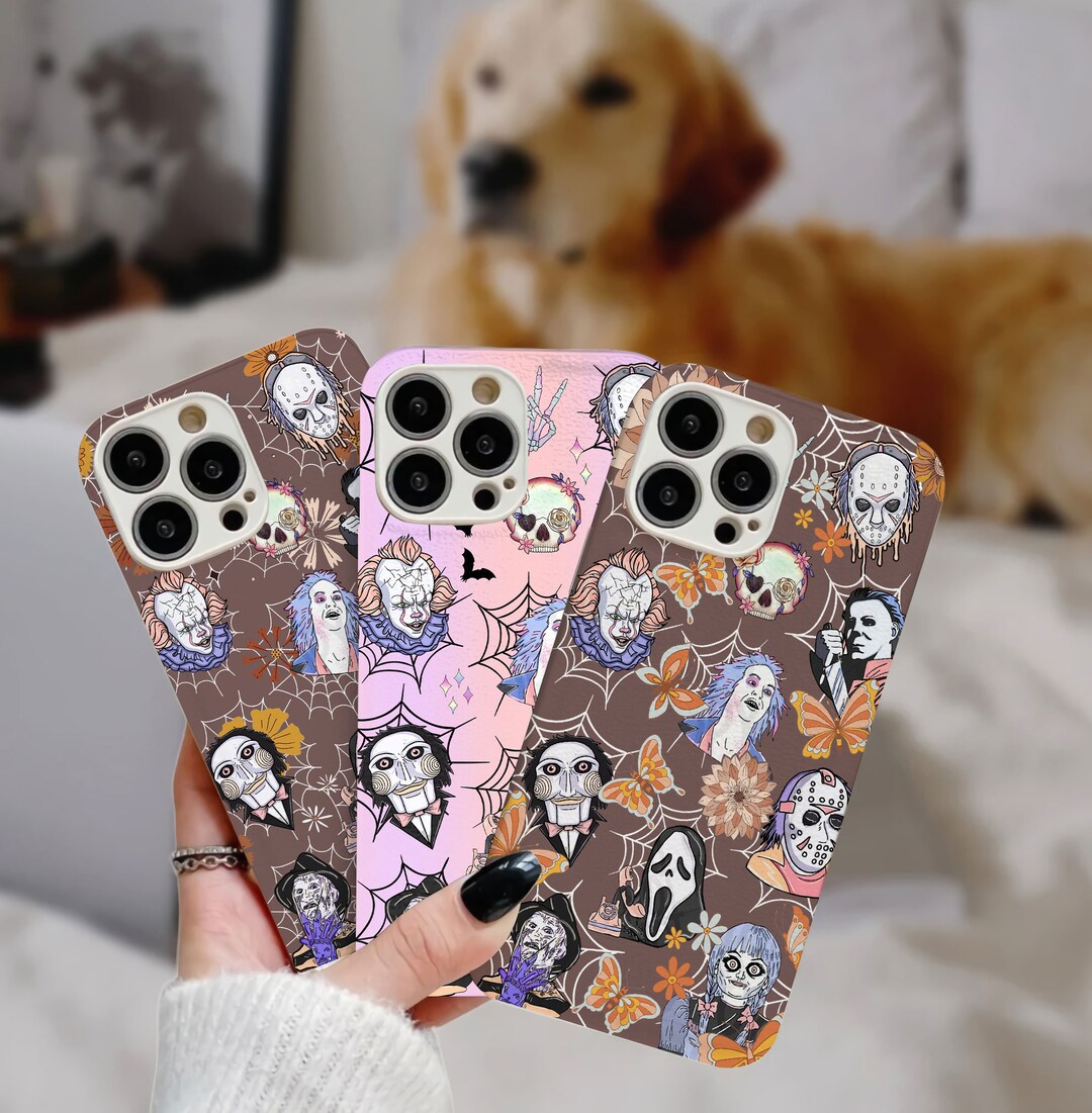 Retro Floral Phone Case Halloween Phone Case Ghostface Phone - Etsy