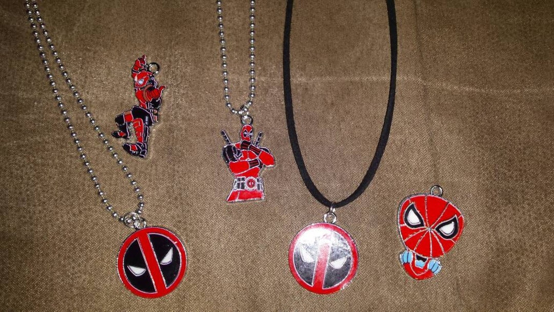 Deadpool Necklaces 18inch on Velvet or Ball Chain - Etsy