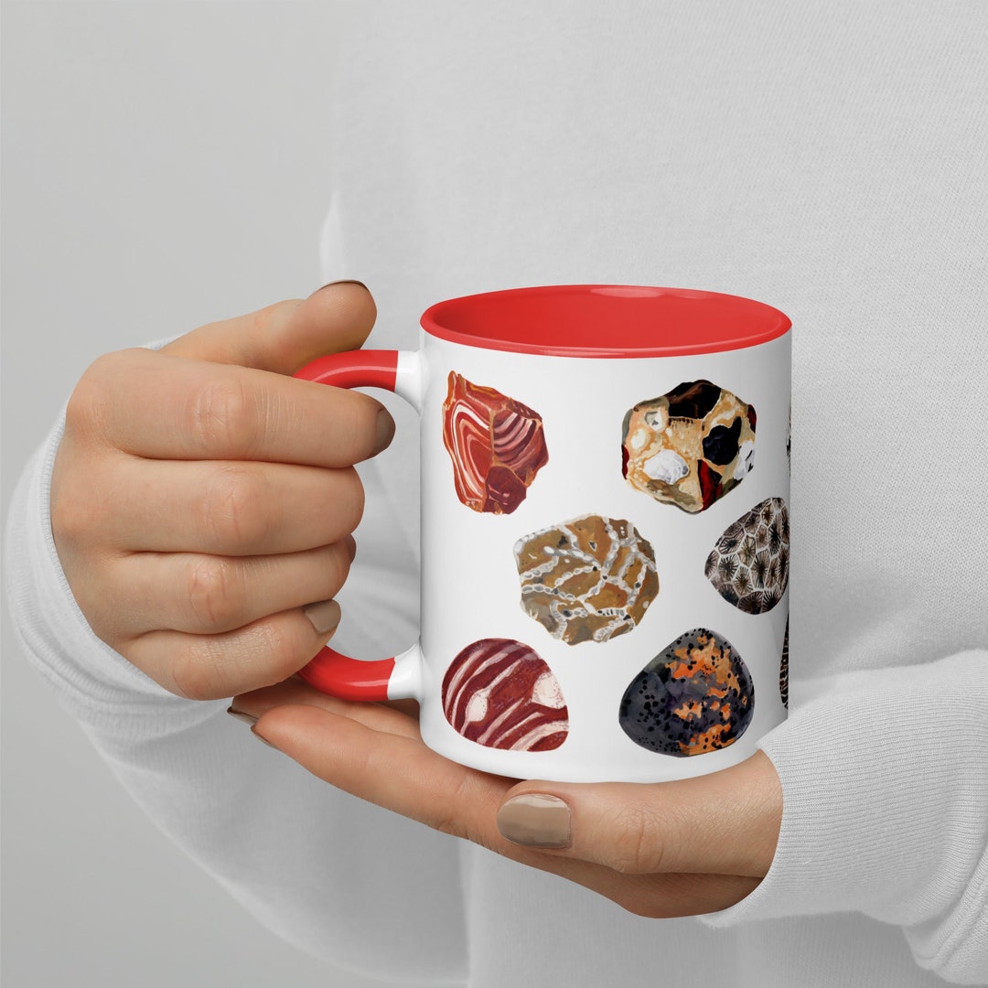 Michigan Stones Mug With Color Inside - Etsy