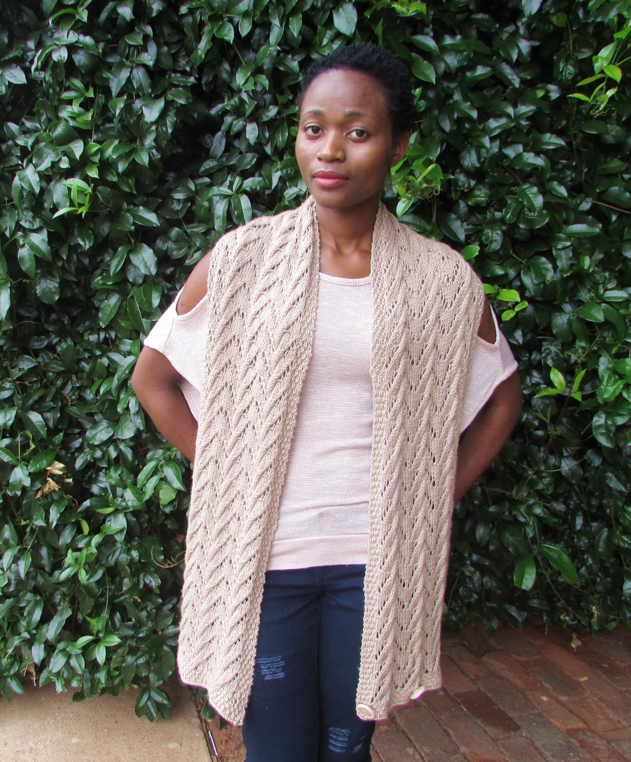 Protea Cable & Lace Scarf Knitting Pattern Instant Download - Etsy