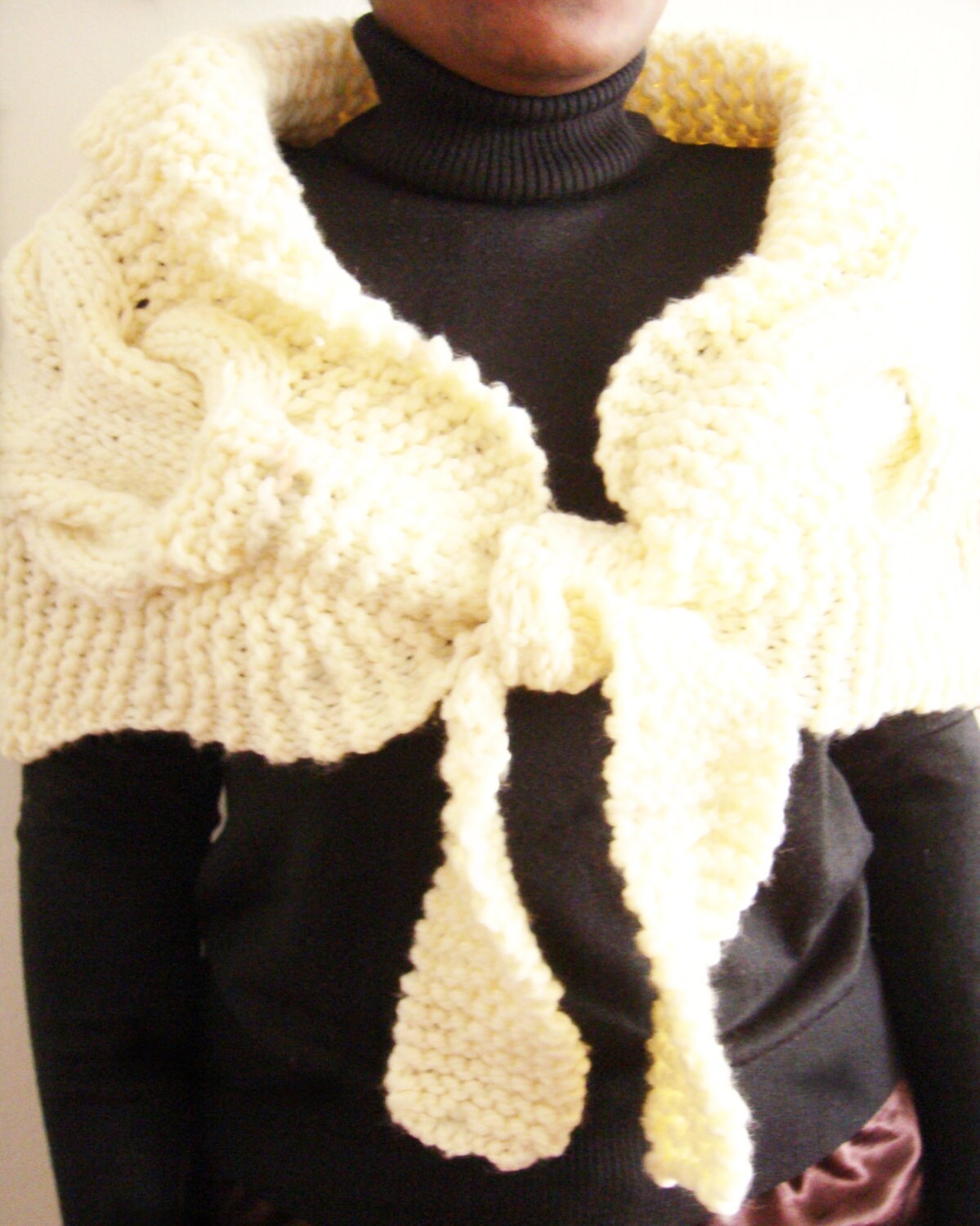 Chunky Shoulder Wrap KNITTING PATTERN PDF Chunkiest Wrap - Cabled ...