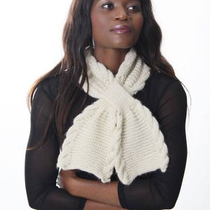 Cabled Keyhole Scarf Knitting Pattern - Instant PDF Download - Etsy