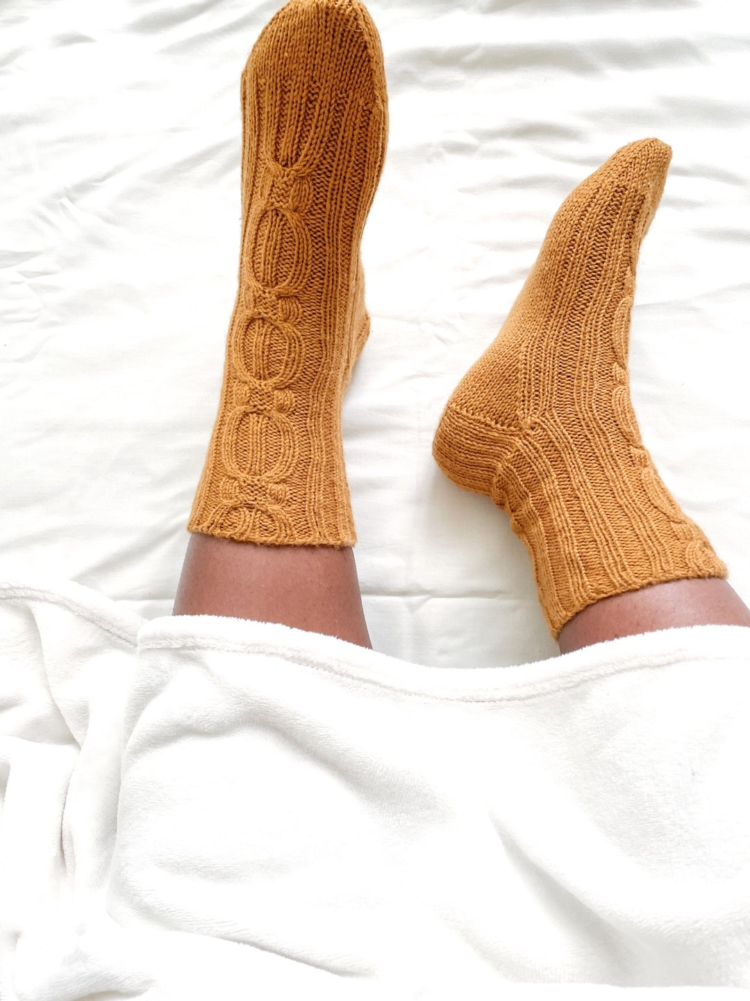 Socks Knitting Pattern - Zazi Cable & Rib Socks - Instant PDF Download ...
