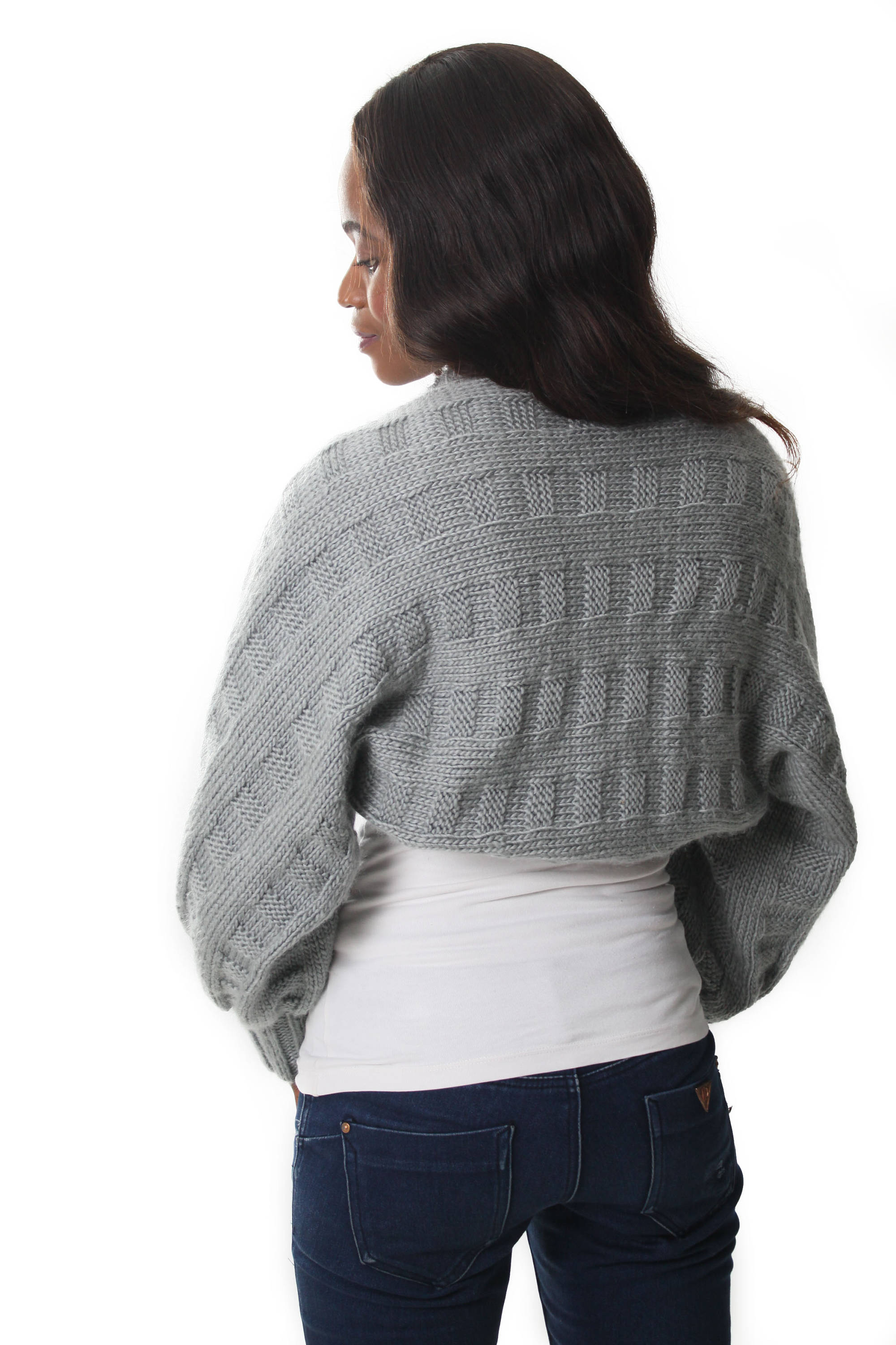Chunky Knit Shrug Pattern - Long Sleeve Bolero (PDF Pattern) - Etsy