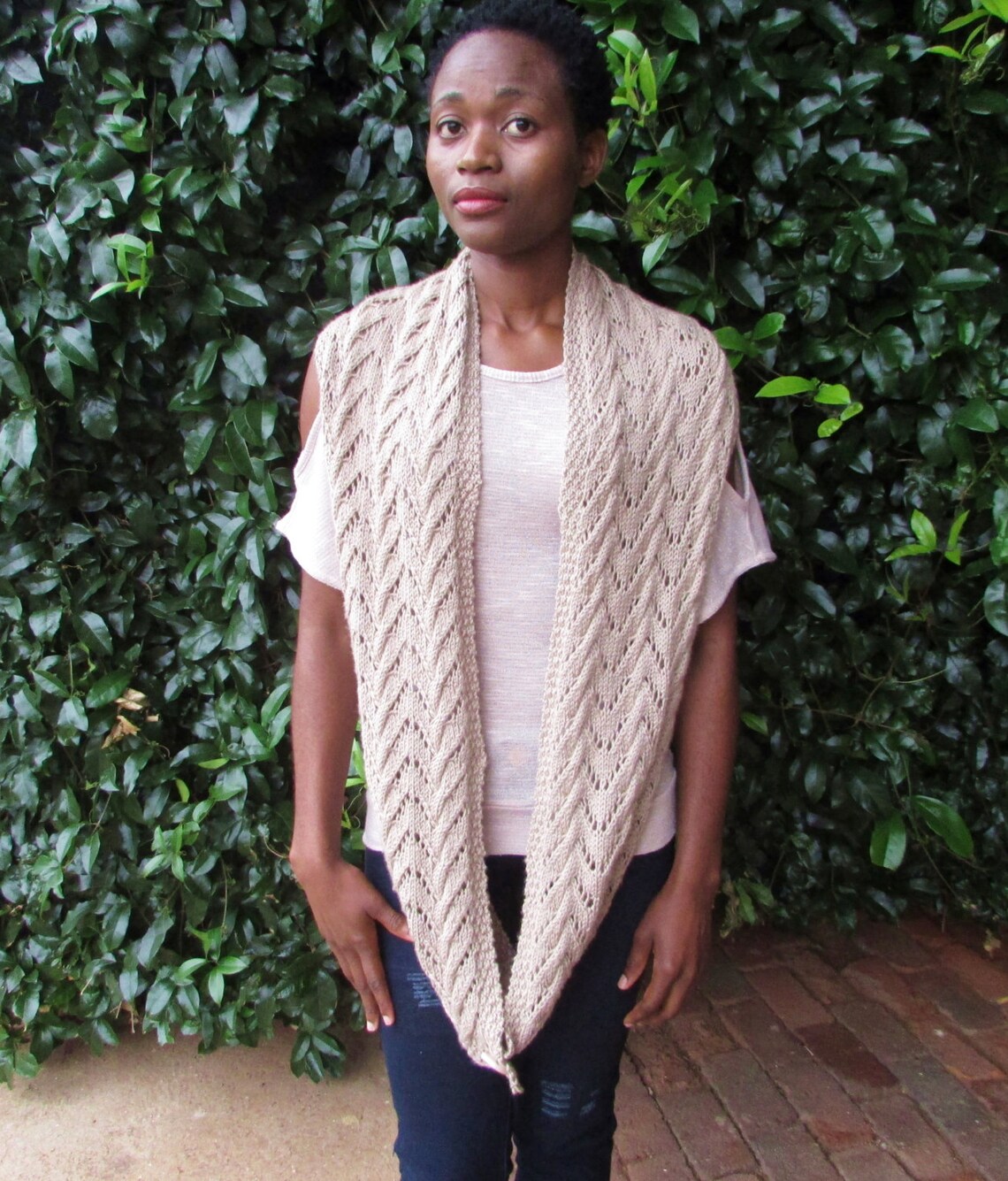 Protea Cable & Lace Scarf Knitting Pattern Instant Download - Etsy