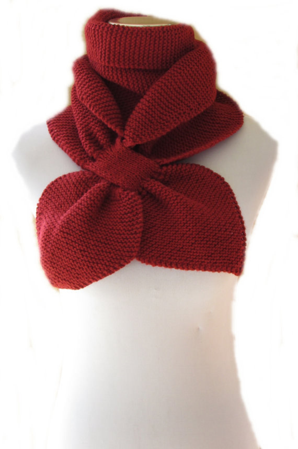 Knitting Pattern PDF Double Loop Keyhole Scarf Knitted Cowl - Etsy