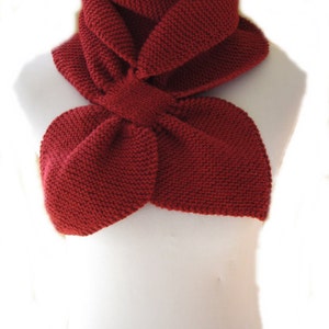 Knitting Pattern PDF Double Loop Keyhole Scarf Knitted Cowl | Etsy