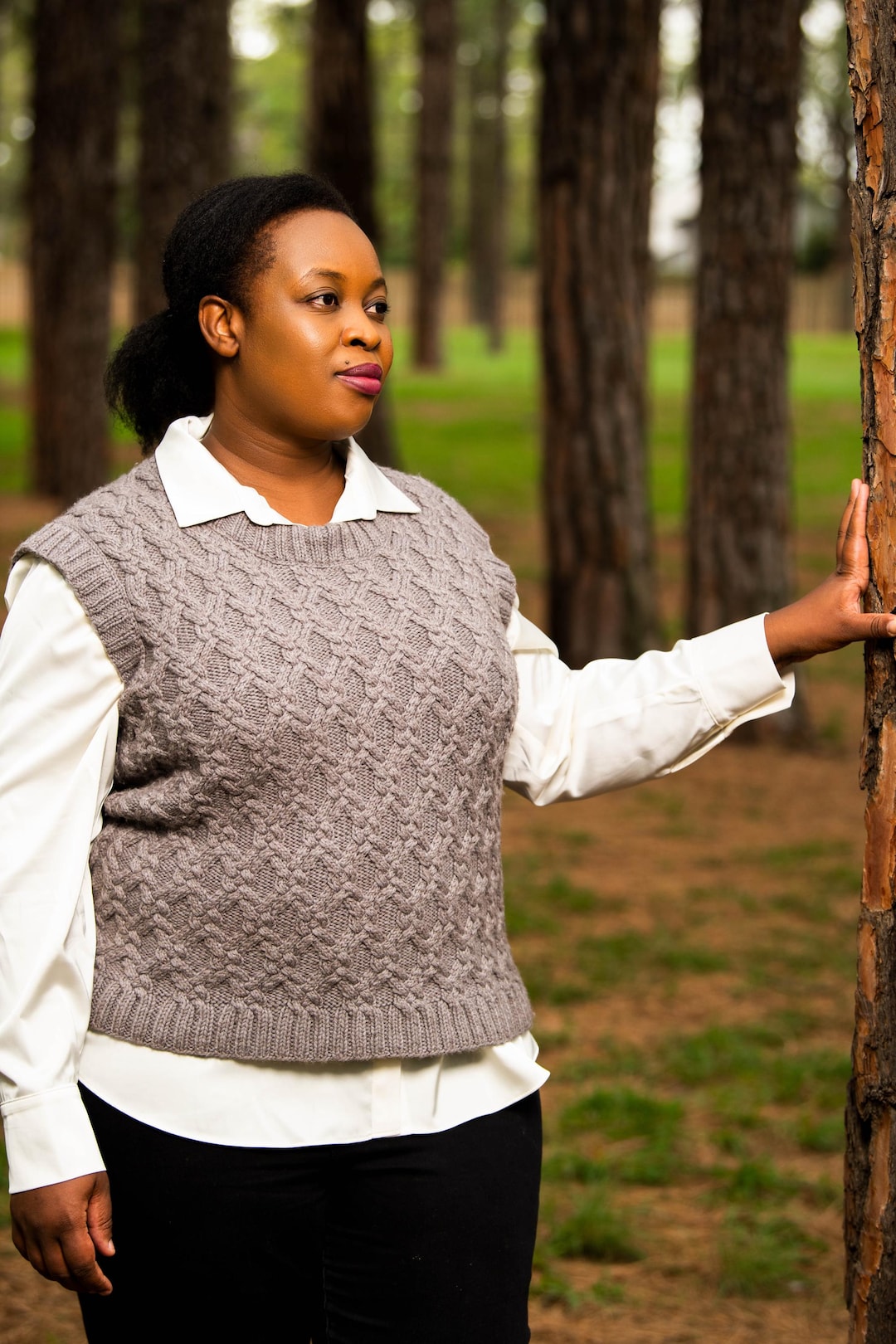 Cabled Crew Neck Vest Knitting Pattern - Hudson Vest (PDF Download) - Etsy