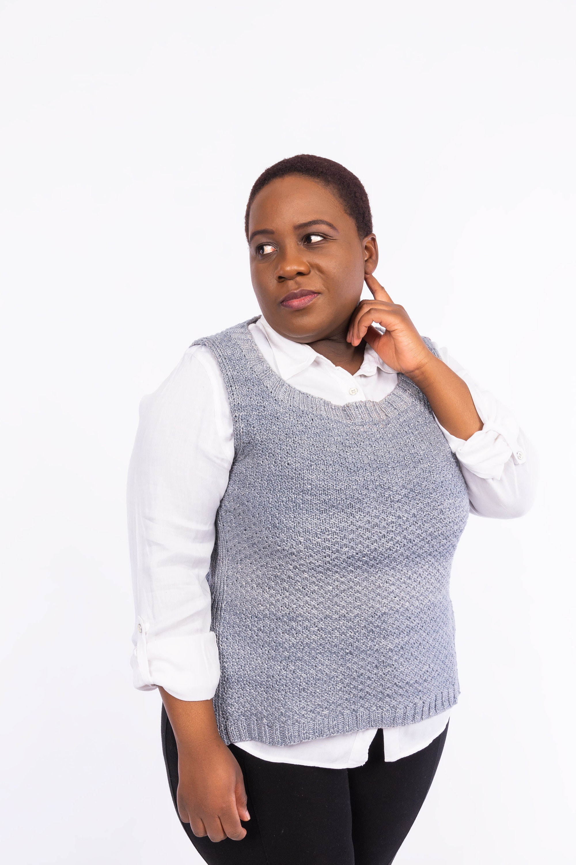 Knitting Pattern - Easy Vest Pattern, Ribbed Vest Pattern, Top Down ...