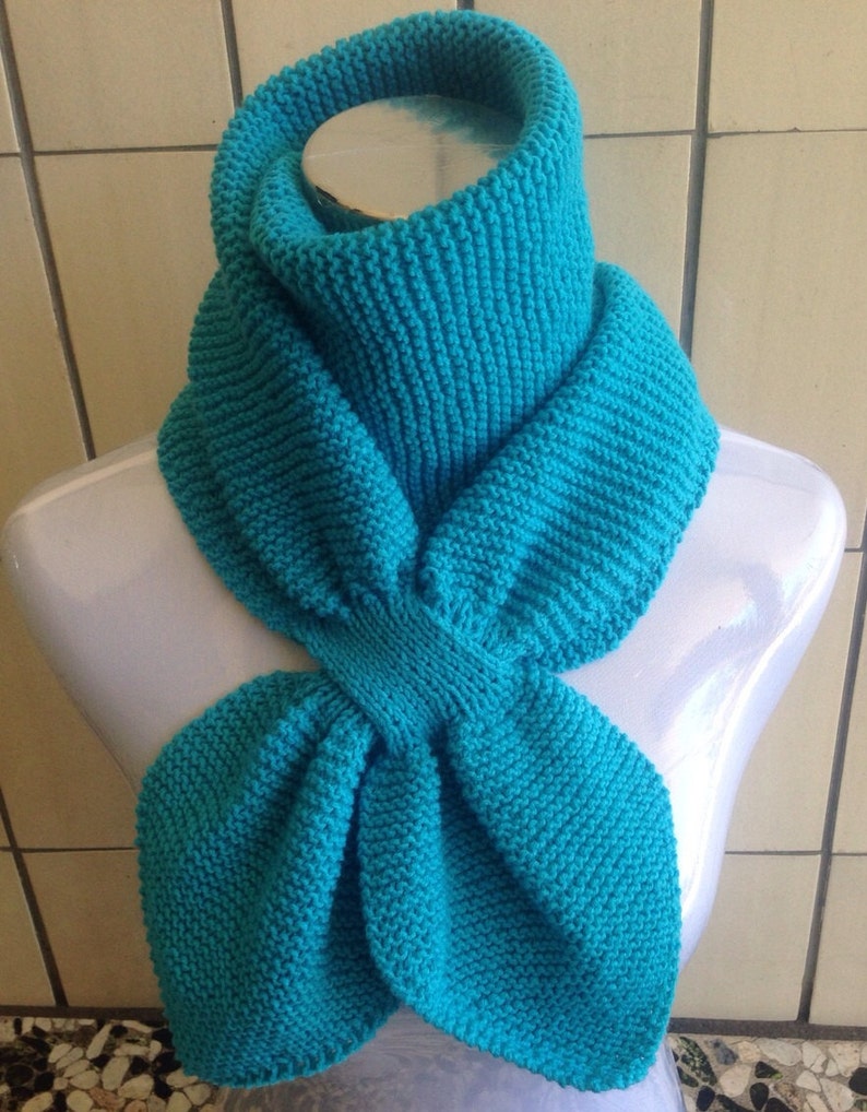 Keyhole Scarf Knitting Pattern Double Loop Keyhole Scarf - Knitted Cowl ...